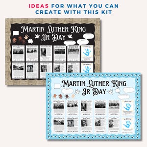 MLK Day Bulletin Board Kit, Martin Luther King Jr Day Printable ...