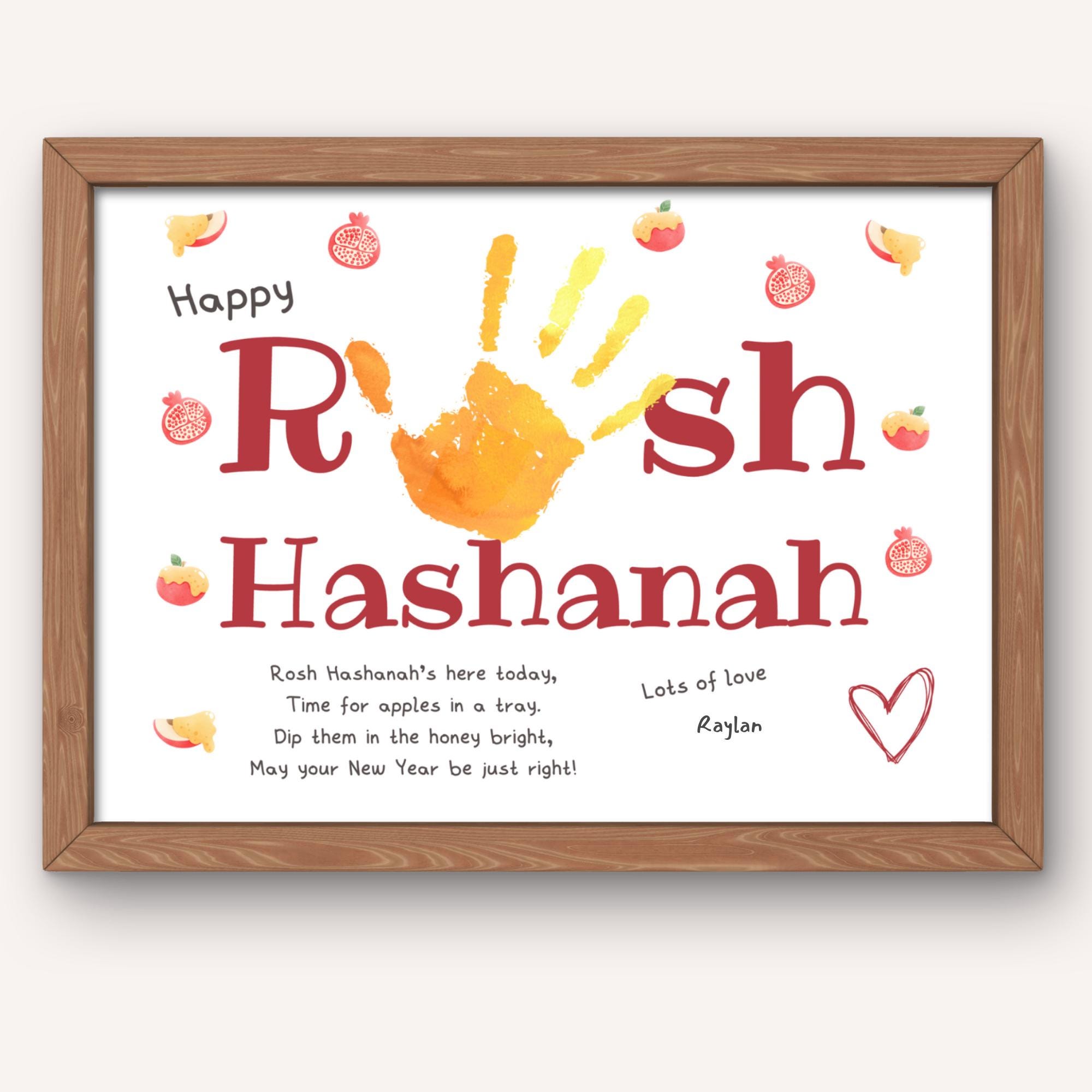 Rosh Hashanah Handprint Printable Craft, Shana Tova Handprint Art ...