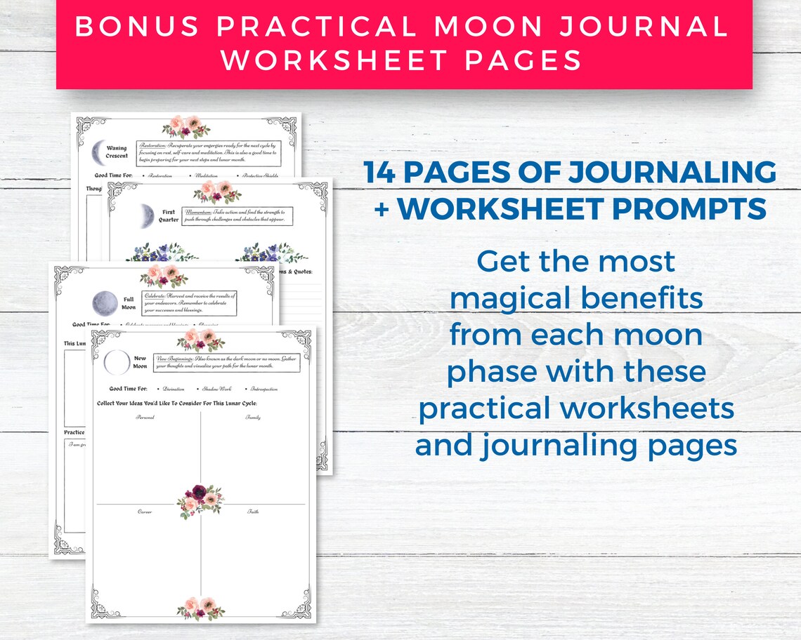 Moon Magick & Witch Moon Phases Calendar | Witchcraft Printable ...
