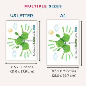 Earth Day Handprint Art Craft, Printable Earth Day Craft Activity for ...