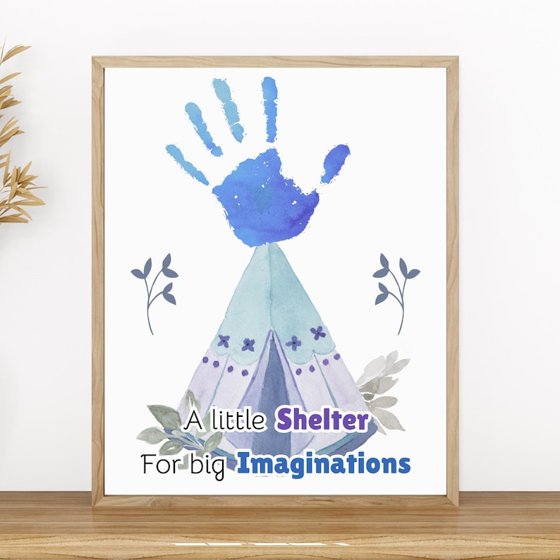 Native American Tipi Handprint Crafts Art for Kids, Native American ...