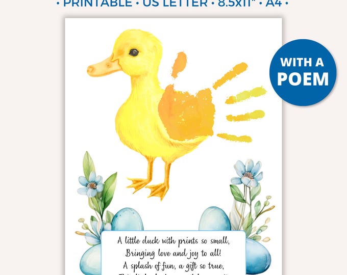Bunny Handprint Craft Preschool Printable, Easter Handprint With Poem ...
