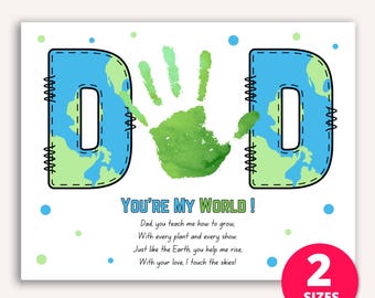 Fathers Day Handprint Printable Craft, Fathers Day Handprint Art, My ...