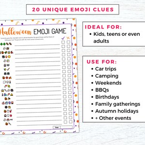 Halloween Emoji Game, Party Game, Emoji Game for Adults Kids Teens ...