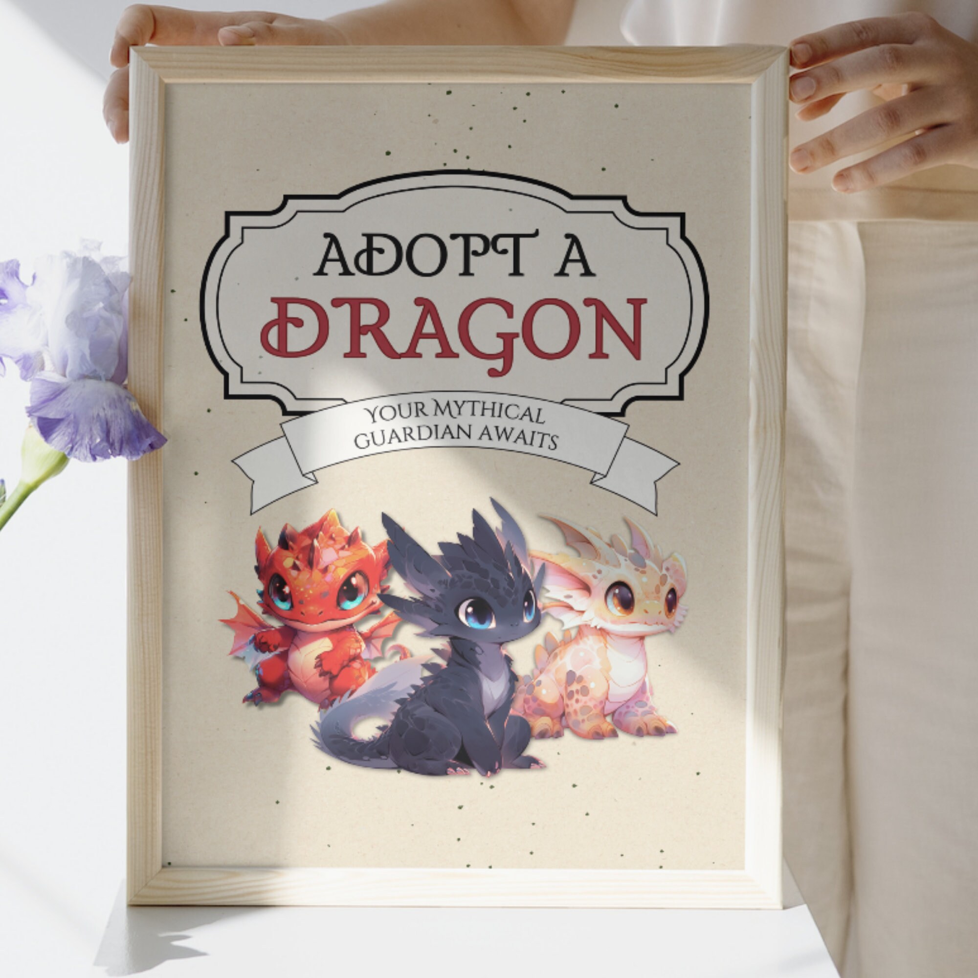 Adopt a Dragon Party Favors Printables, Pet Dragon Adoption Certificate ...