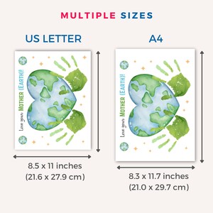 Earth Day Handprint Craft Art for Kids Toddler, Printable DIY Earth Day ...