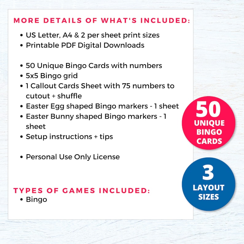 Easter Bingo Cards Printable Game, Easter Party Game, Spring Bingo ...