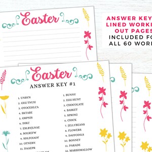 Easter Word Scramble Game, Easter Party Games, Printable Activity Games ...