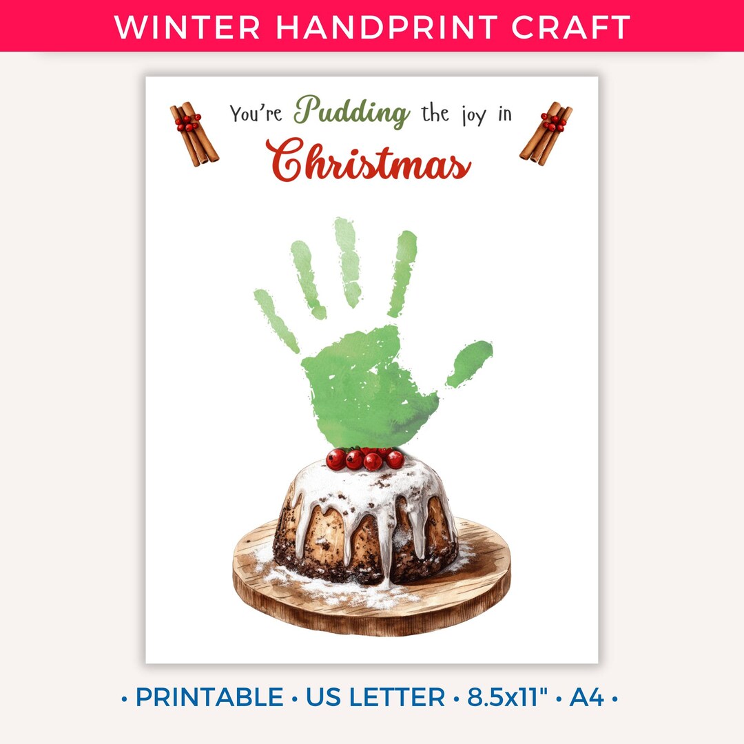 Christmas Handprint Craft, Christmas Handprint Art Printable for ...