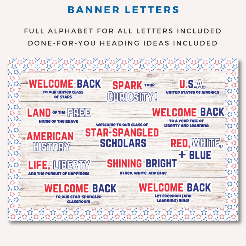 Patriotic Bulletin Board Kit, 4th of July, Memorial Day, Labor Day ...