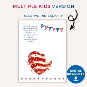 4th of July Handprint Printable Craft, 4th of July Handprint Art ...