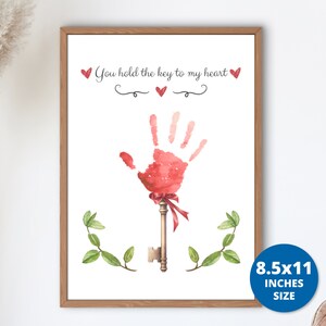 Valentine Day Handprint Printable Craft, Valentines Day Craft Activity ...
