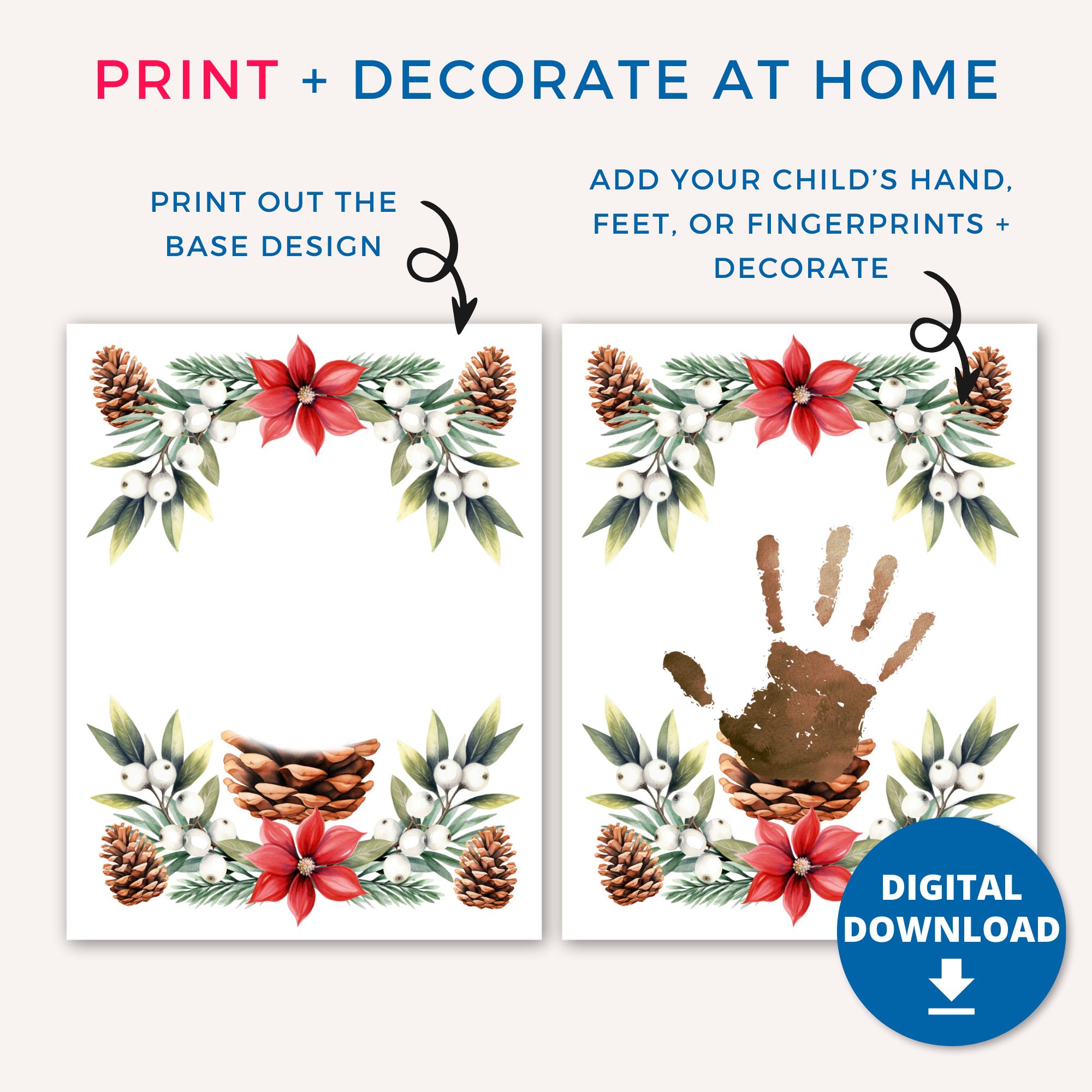 Winter Handprint Art, Winter Handprint Craft Printable for Kids ...