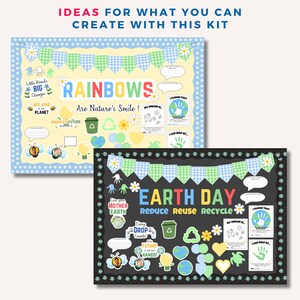 Earth Day Bulletin Board Kit, Printable Spring Bulletin Board Decor ...