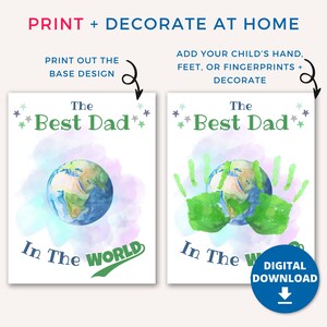Fathers Day Handprint Printable Craft, Fathers Day Handprint Art Best ...