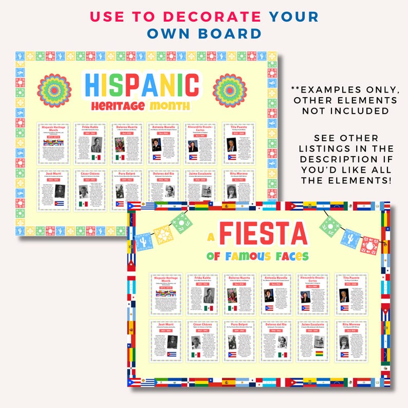 Hispanic Heritage Month Posters, Hispanic Heritage Month Bulletin Board ...