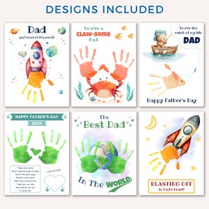 Fathers Day Handprint Printable Craft, Fathers Day Handprint Art, DIY ...