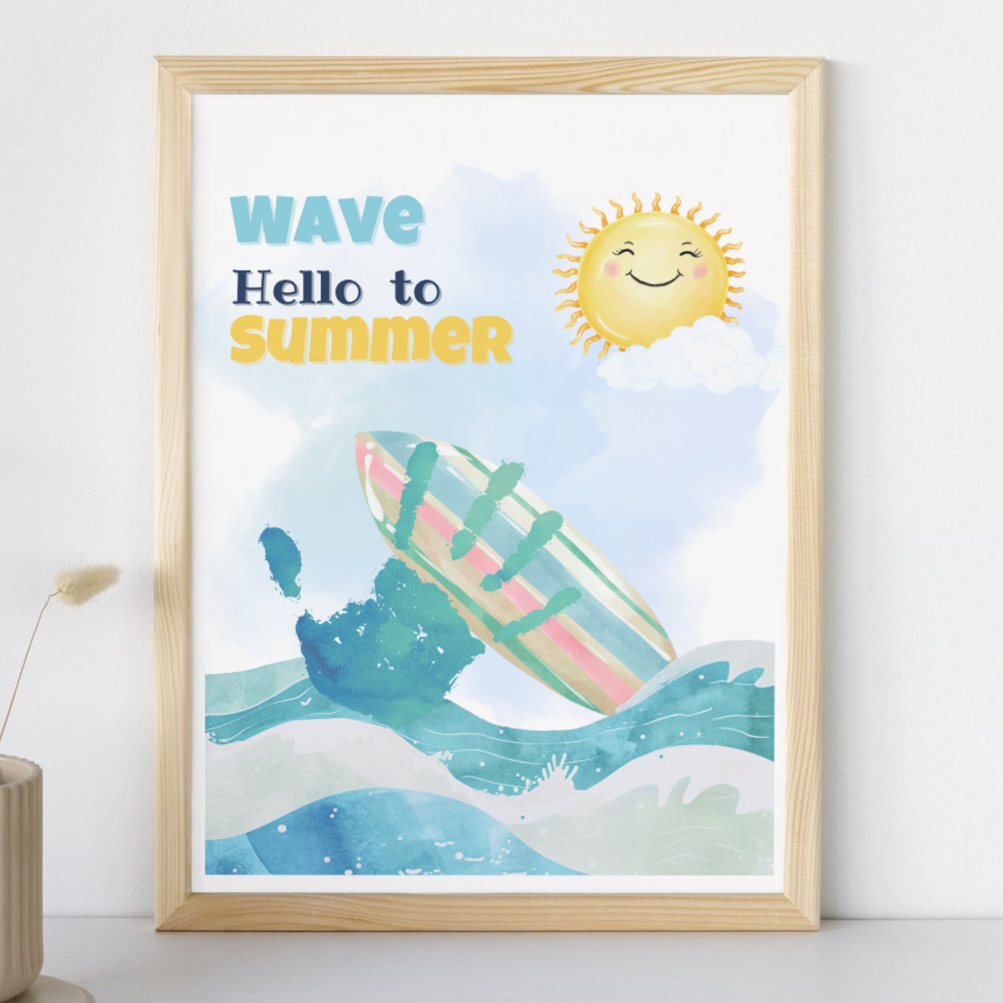 Summer Handprint Craft, Summer Handprint Art, Summer Crafts Handprint ...