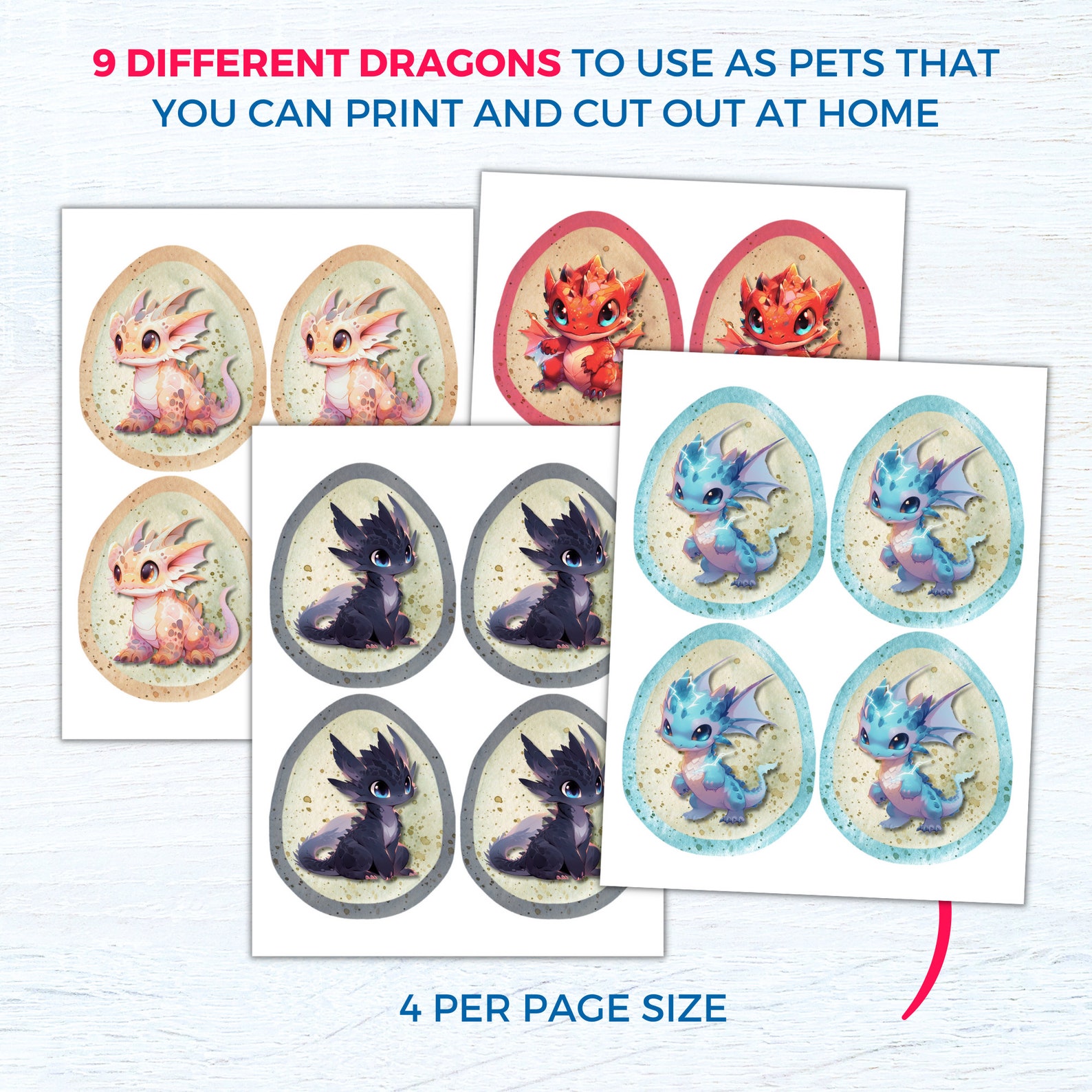 Adopt a Dragon Party Favors Printables, Pet Dragon Adoption Certificate ...