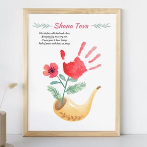 Rosh Hashanah Handprint Craft, Rosh Hashanah Shofar Printable Jewish ...
