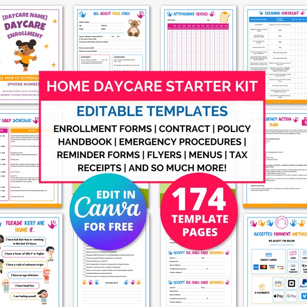 Home Daycare Forms - Etsy