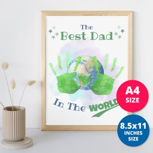 Fathers Day Handprint Printable Craft, Fathers Day Handprint Art Best ...