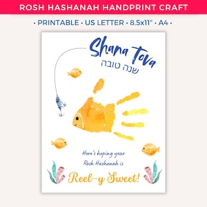 Rosh Hashanah Handprint Printable Craft, Shana Tova Handprint Art ...