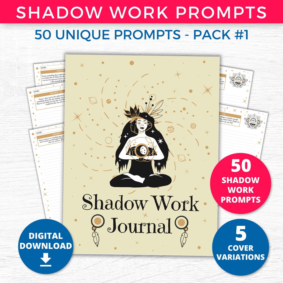 Shadow Work Journal Prompts Pack#1, Printable Planner Inserts, Mental ...