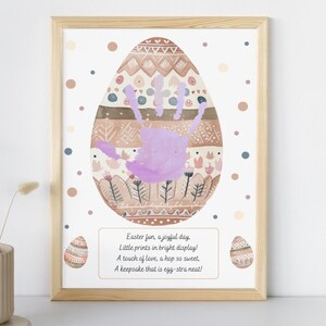 Easter Handprint Art Craft, Easter Egg, Spring Handprint, Footprint DIY ...