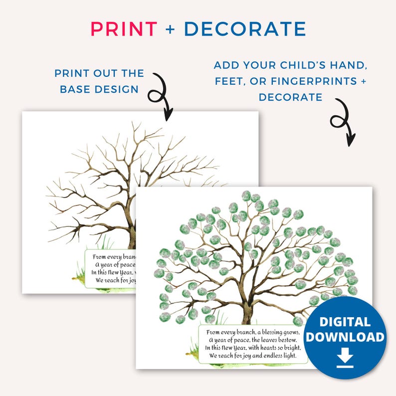 Rosh Hashanah Handprint Craft, Rosh Hashanah Printable Jewish New Year ...