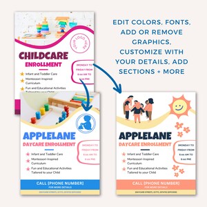 Home Daycare Flyer Bundle, Editable Daycare Flyers, Daycare Forms ...