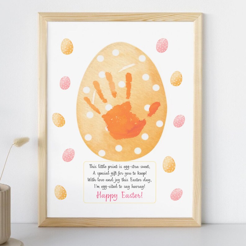 Easter Handprint Art Craft, Easter Egg, Spring Handprint, DIY Printable ...