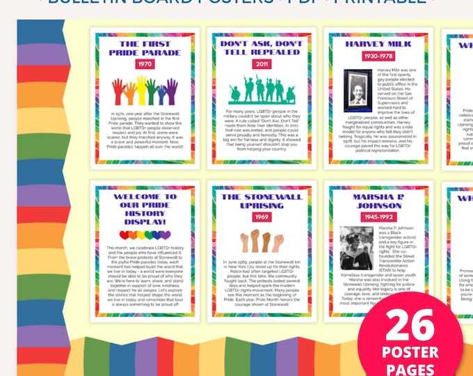 Inclusive Posters, Pride Month Printable Posters, LGBTQ Poster Decor ...
