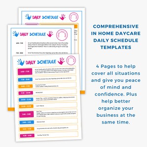 In Home Daycare Daily Schedule Template, Toddler Schedule Template ...