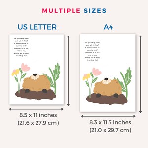 Groundhog Day Handprint Printable Craft, Groundhog Day Craft Activity ...