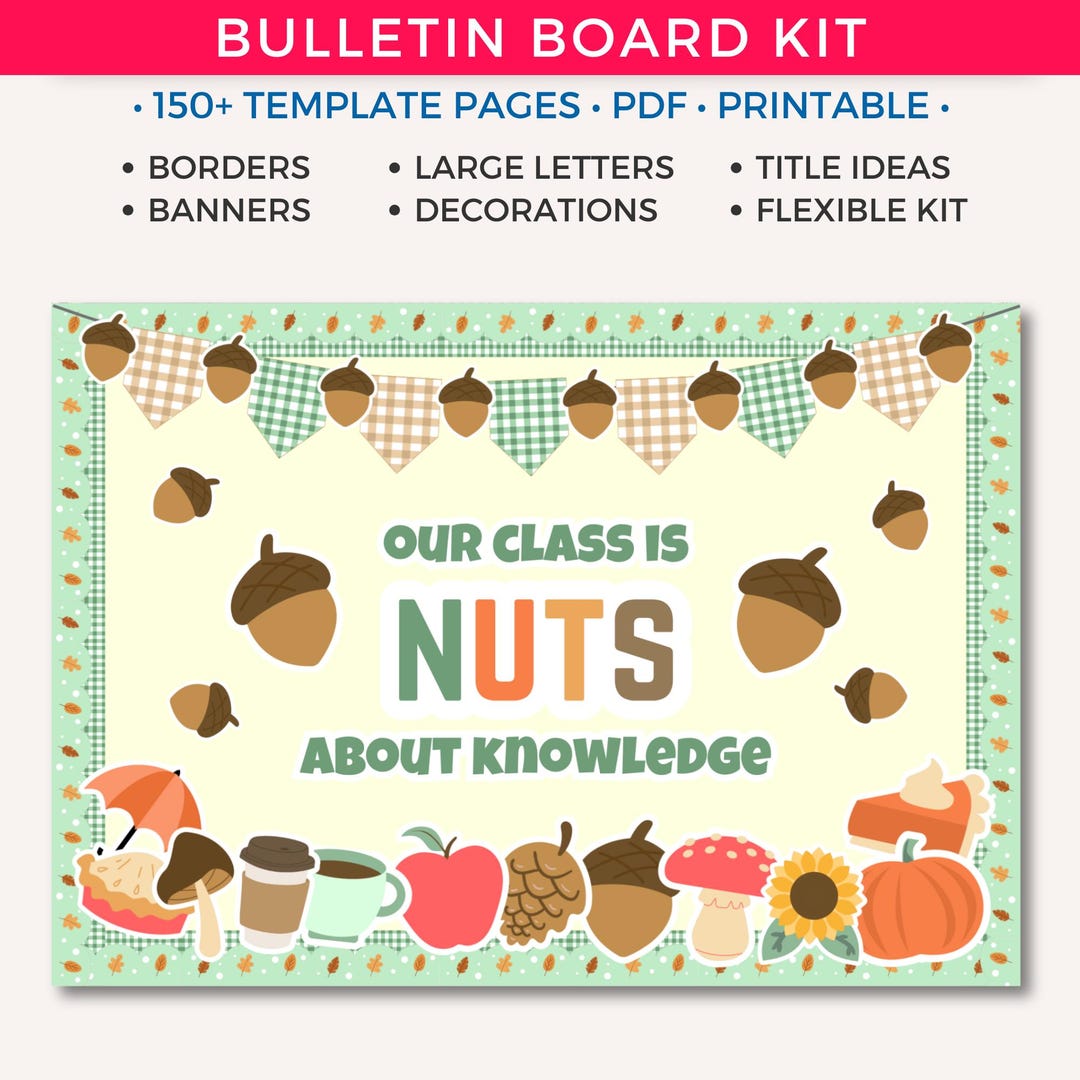 Fall Bulletin Board Kit, Fall Classroom Decor, Halloween Bulletin Board ...
