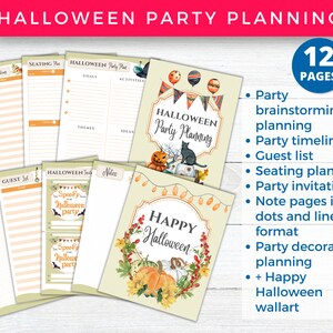 Halloween Planner Printables & Inserts | Halloween Party Planning With ...