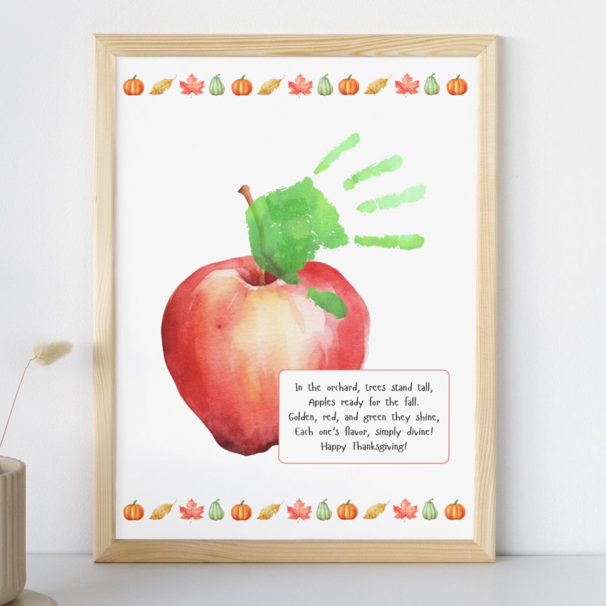 Thanksgiving Handprint Craft, Thanksgiving Handprint Art Printable for ...