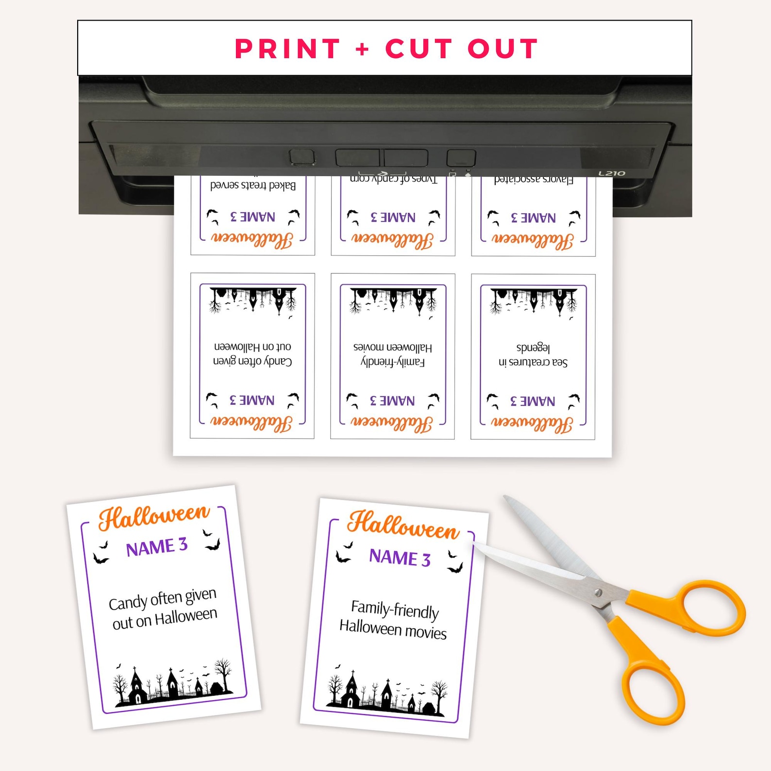 Halloween 5 Second Game, Printable Halloween Game, Halloween Trivia ...