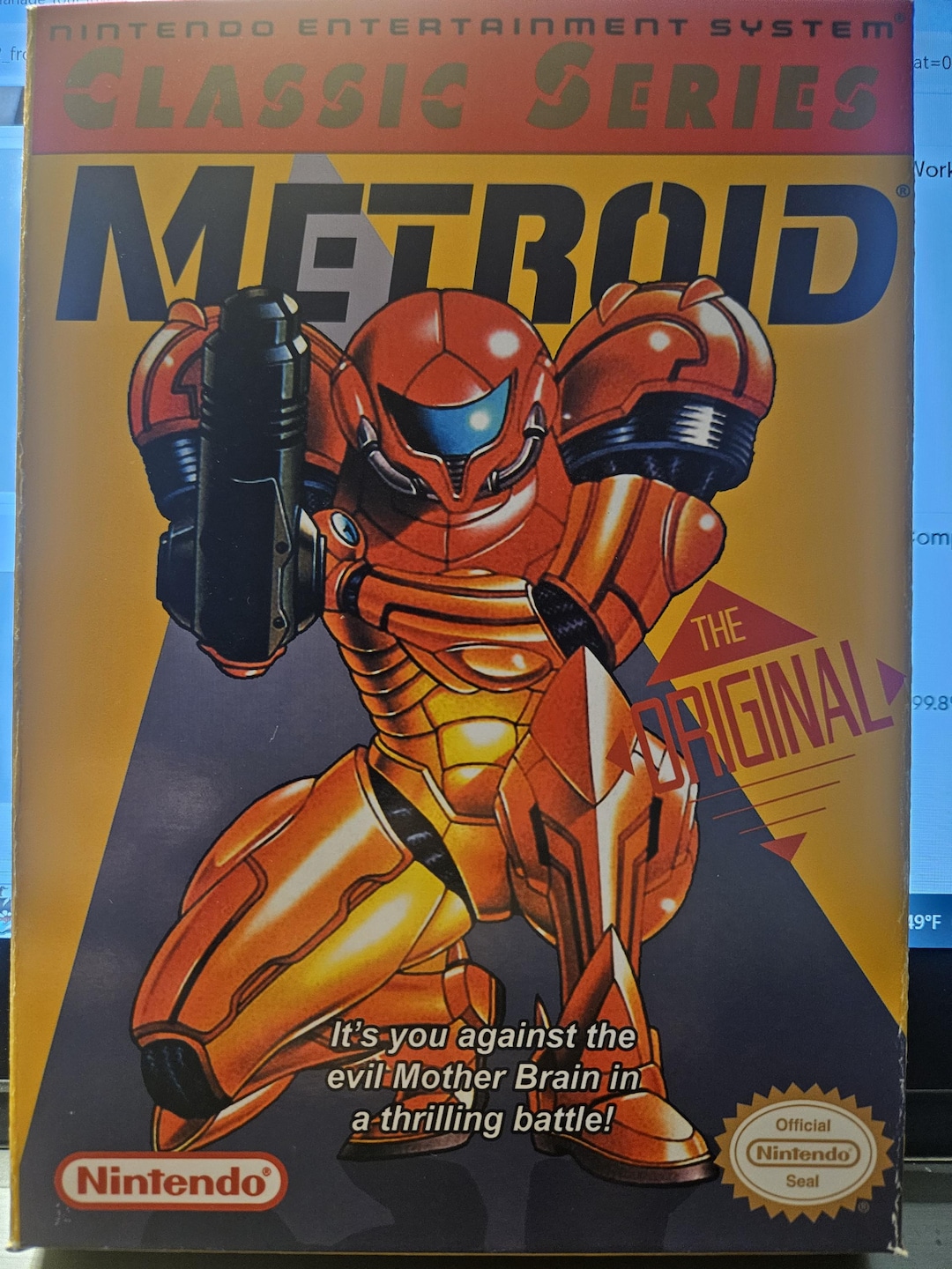 Custom Made Metroid nintendo NES, 1987 CIB Yellow Label Classic for the ...