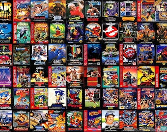 SEGA GENESIS or MEGADRIVE Custom Replacement Game Storage Case and Art ...