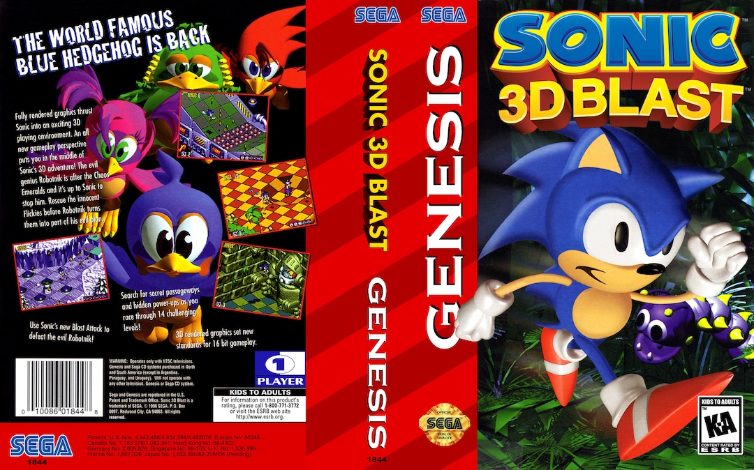 Custom Made Sonic 3D Blast for the Sega Genesis - Etsy