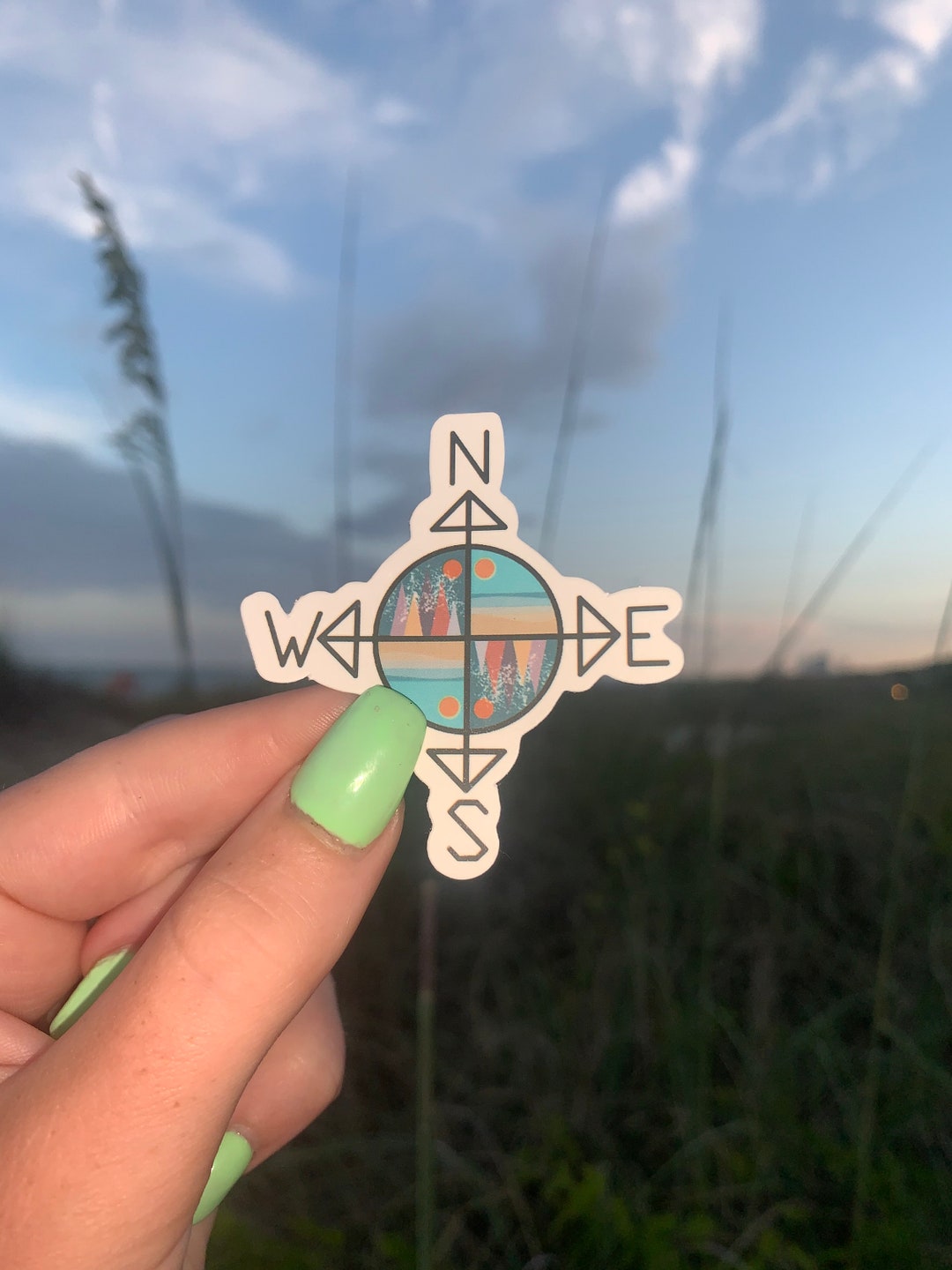 The Compass Waterproof Vinyl Sticker Water Bottle Computer Luggage - Etsy