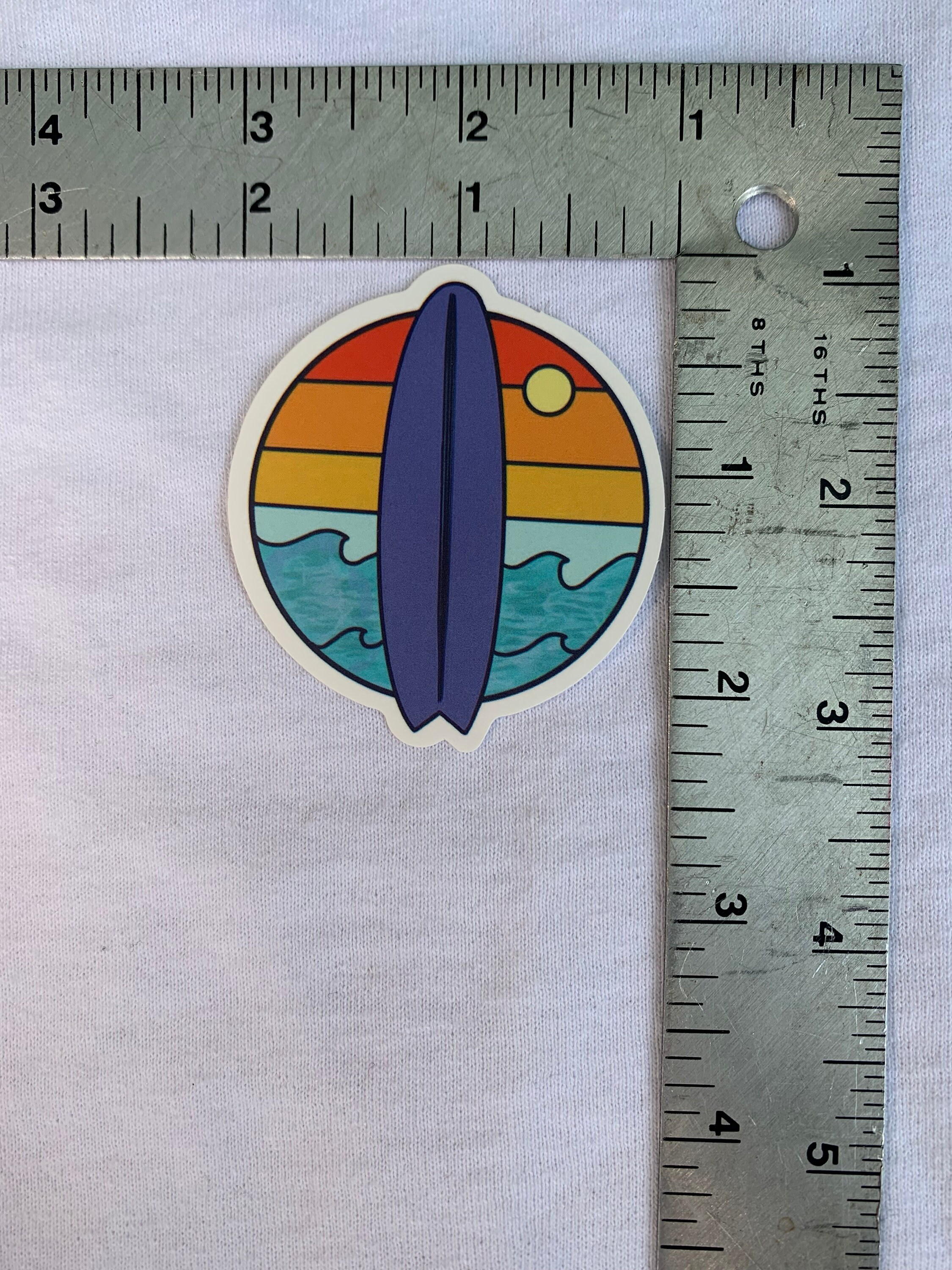 The Surfboard Waterproof Vinyl Sticker Water Bottle Computer Luggage ...