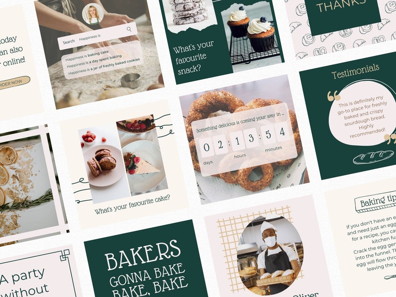 40 Bakery Instagram Post Canva Template Portrait Canva Instagram Feed ...