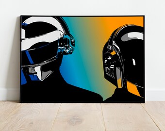 Daft Punk Poster - Etsy