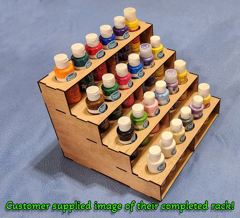 24 Bottle Paint Rack Plans for 3mm Plywood - Etsy