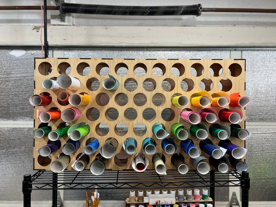 74 Roll Vinyl Storage Rack Plans for 5mm Plywood - Etsy