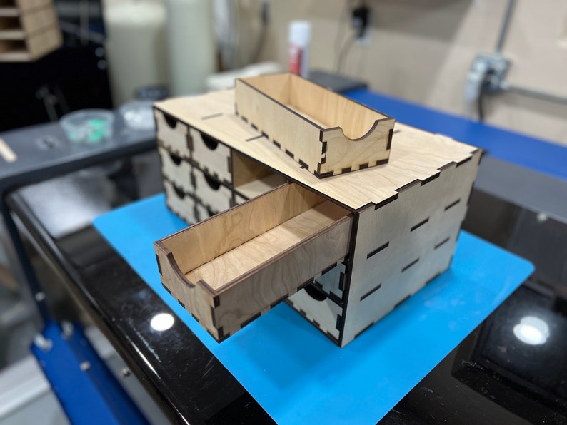 12 Drawer Organizer Cabinet, Wood DIY Storage Solution Plans With Svg ...