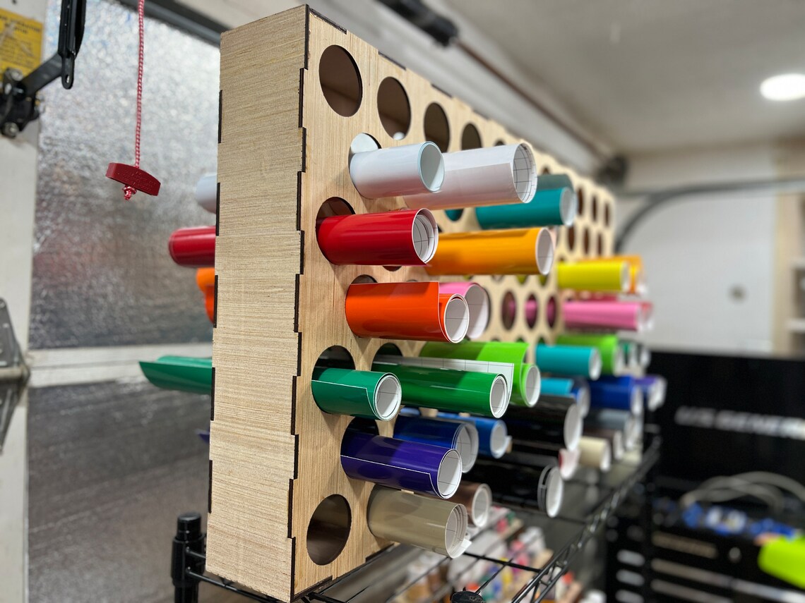 74 Roll Vinyl Storage Rack Plans for 5mm Plywood - Etsy
